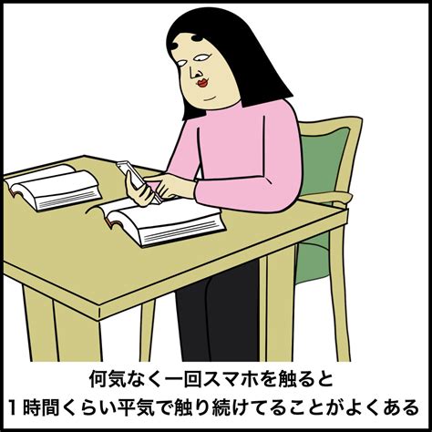 スマホ依存の人あるある しきぶちゃんの漫画