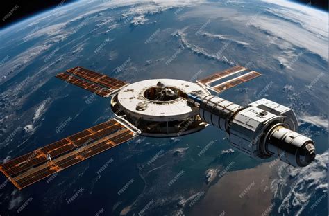 Premium Photo Satellite Orbiting Earth With Solar Panels
