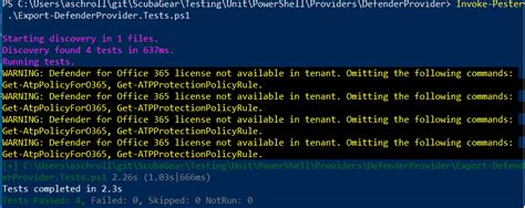 Defender Pester Tests Results In License Warnings · Issue 576 · Cisagovscubagear · Github