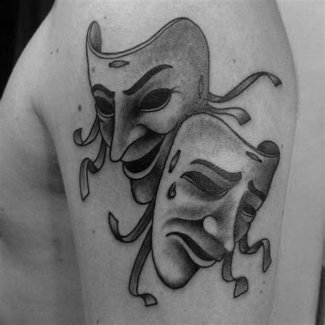 Two Face Mask Tattoo
