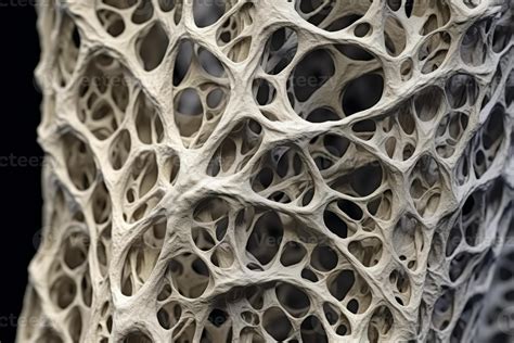 Bone Tissue Human Skeleton Under Microscope Cells Structure Medical