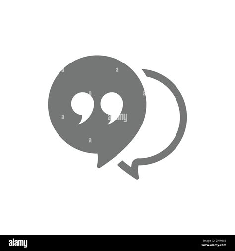 Message Bubble And Quotation Mark Vector Icon Chat Balloon And Quotes