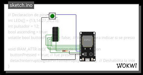 Interrupcion Externa Desafio2 Wokwi Esp32 Stm32 Arduino Simulator