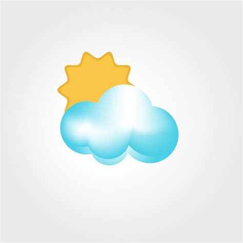 Premium Vector Sun And Cloud Vector Image