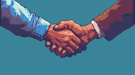 픽셀화 된 손잡이 픽셀 아트 일러스트레이션 프리미엄 Ai 생성 벡터