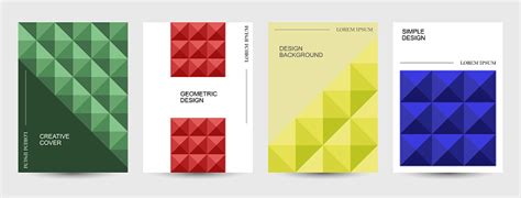 벡터 색상 추상 입체 피라미드 사각형 모자이크 질감 기하학적 브로셔 배너 템플릿 디자인 레이아웃 레이아웃 표지 배경 컬렉션 3차원 형태에 대한 스톡 벡터 아트 및 기타