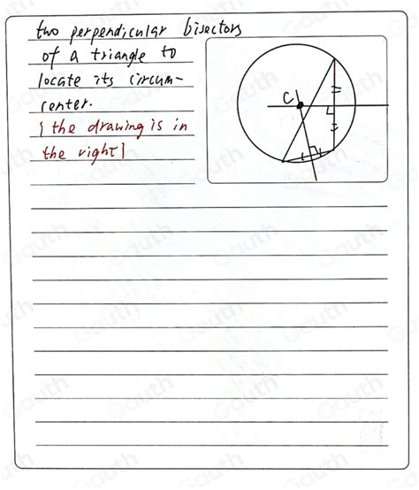 Solved 5 Is It Really Necessary To Construct All Three Perpendicular Bisectors Of The Sides Of