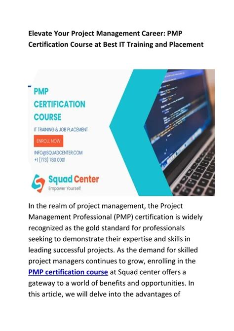 Ppt Elevate Your Project Management Career Pmp Certification Course