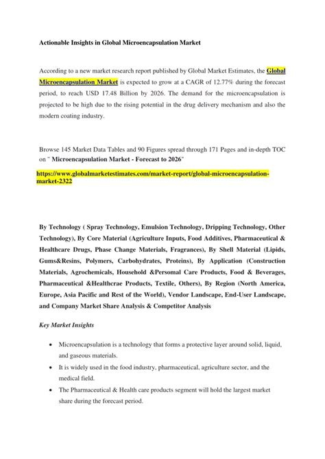 Ppt Global Microencapsulation Market Powerpoint Presentation Free Download Id 10131458