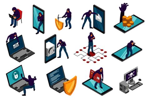Isometric Hacker Vector Art Png Set Of Vector Isometric Hacker Icons Hacker Icons Isometric
