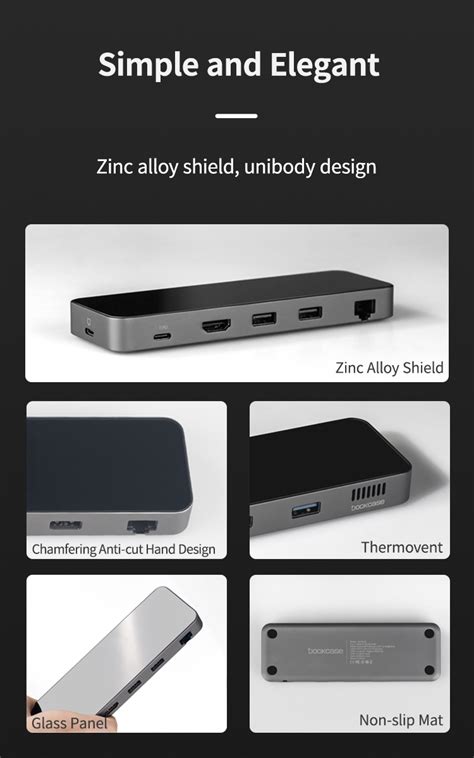 Dockcase Visual Smart In Usb C Hub