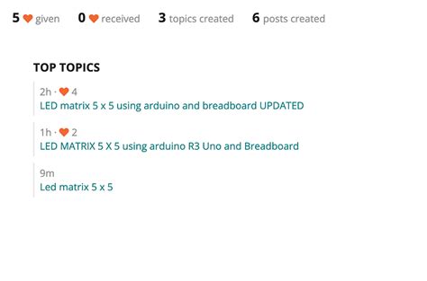 Led Matrix 5 X 5 Using Arduino And Breadboard Updated Page 2 Leds