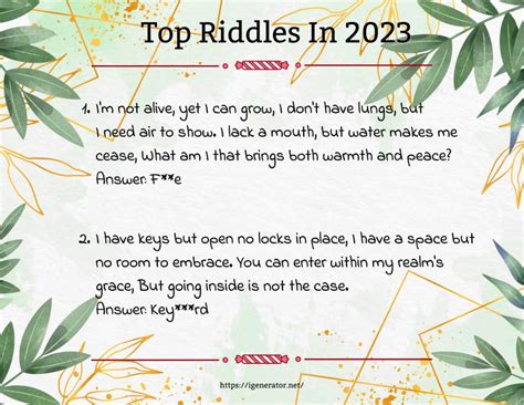 Free Riddle Generator 200 Random Riddels