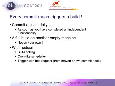 Presentation 1 Open Source Tools In Continuous Integration Environment