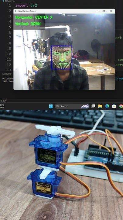 Python Opencv Project Using Arduino And Servo Motor Arduino Python Opencv Robotics Shorts