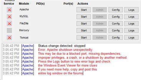 Xampp Apache I Have A Problem Running Apache How To Make Pid Different Pid 1908 Stack Overflow