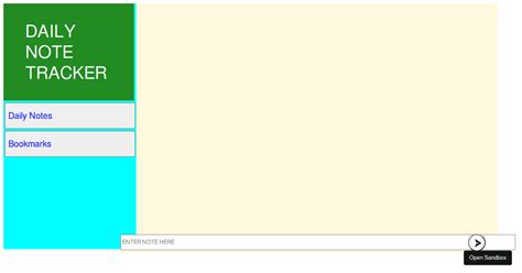 Note Tracking App Codesandbox