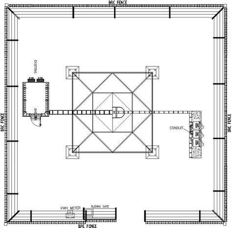 Brc Fence And Site Layout Details In Autocad Dwg File