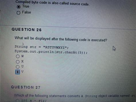 Solved Compiled Byte Code Is Also Called Source Code True O