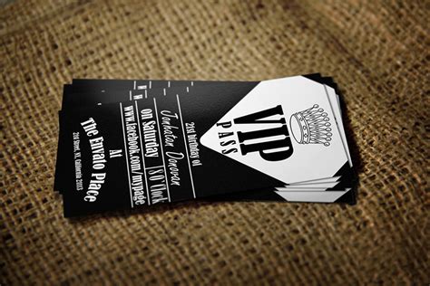 Retro Vip Pass Card Creative Card Templates ~ Creative Market