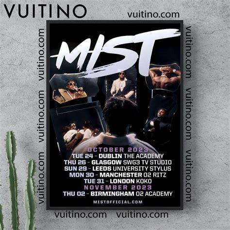 Mist Rapper Redemption 2023 Uk Tour Vertical Poster No Frame