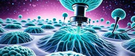 Embryo Stem Cell Research Investigating Mitosis And Genetic Therapy Through A Microscope Stock