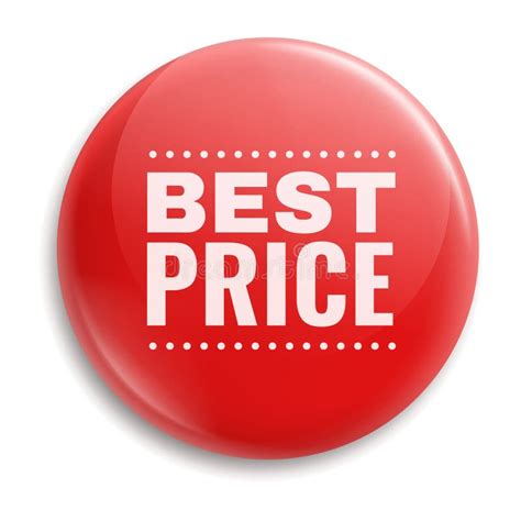 Best Price Red Round Badge Metal Pin Button Stock Vector