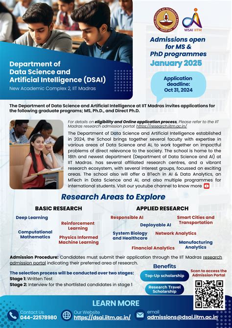 Ms Phd Admissions Jan May 2025 Wadhwani School Of Data Science And Ai