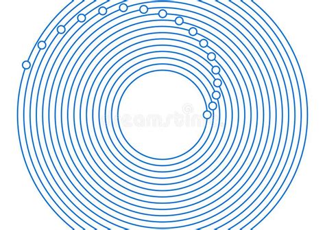 Blue Circular Spiral Lines Abstract Futuristic Tech Background Stock Image Image Of Circle