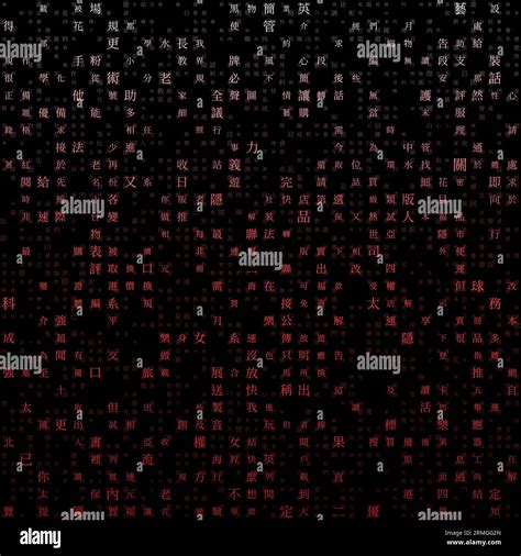 Matrix Background Random Characters Of Chinese Traditional Alphabet Gradiented Matrix Pattern