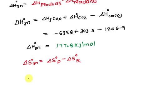 solved how to determine the enthalpy entropy and gibbs free energy