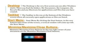 Components Of Windows Presentation Pptx PPT