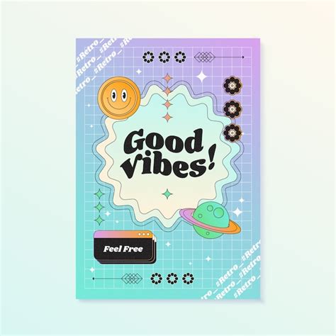 Premium Vector Gradient Grid Poster Template Premium Vector Gradient Grid Poster Template