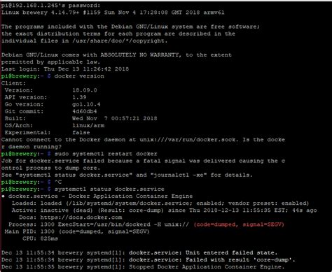 Docker Aborting Troubleshooting Brewpi Community