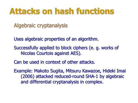 Ppt Sha Hash Functions History And Current State Powerpoint