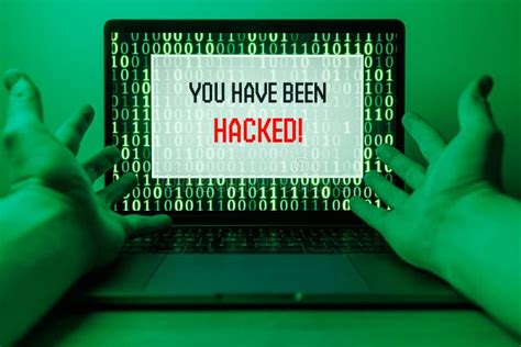 Hacker Attack On Computer Warning Text On Pc You Have Been Hacked