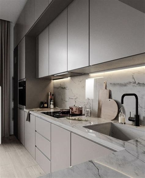 Современная светлая кухня | Cuisine design moderne, Cuisine moderne ...