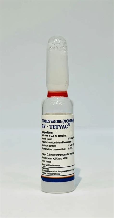 Tetanus Vaccine Adsorbed 0 5ml At Best Price In Mumbai By Mars Speciality Id 2856501369230