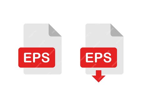 Premium Vector Eps File Format Download Eps File Sign With Arrow Set Of Two Vector Icons