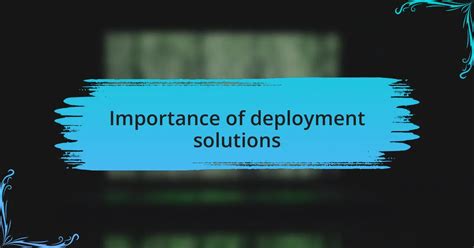 My Thoughts On Self Hosted Deployment Solutions •