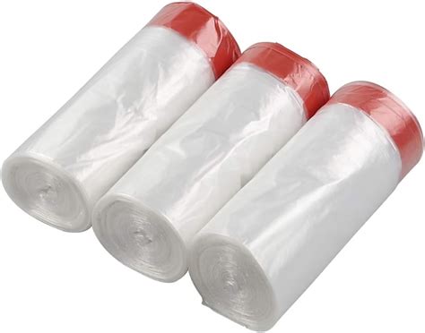 Eudokkyna 13 Gallon Drawstring Garbage Bags Clear Trash
