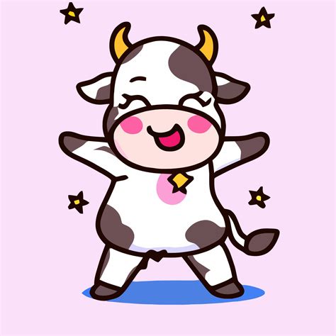 Lindo Chibi Vaca Kawaii Ilustración Vaca Granja Icono Gráfico 17048016 Vector En Vecteezy