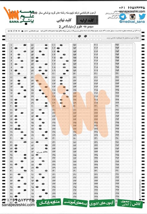 دانلود کلید نهایی سوالات آزمون ارشد وزارت بهداشت ۱۴۰۰