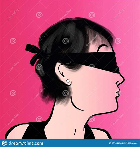 Mujer Con Los Ojos Vendados Perdida Stock De Ilustración Ilustración