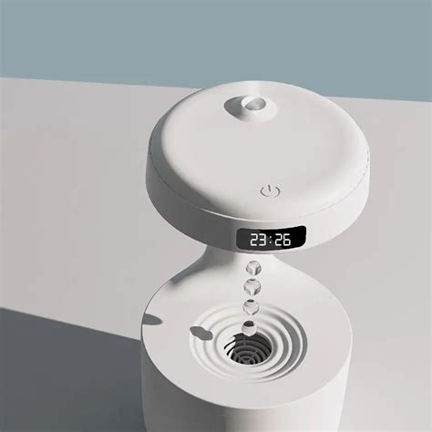 Smooth Sailing Humidifier Anti Gravity Light Water Drop Fountain Light