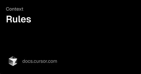 Cursor Rules