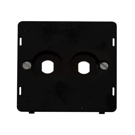 Click Definity Black 2 Gang Unfurnished Dimmer Plate Insert Ukes