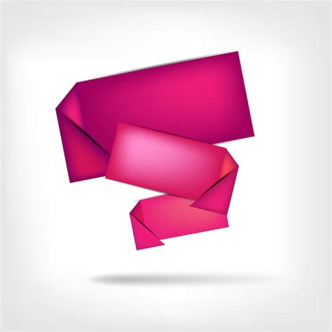 Premium Vector Paper Origami Speech Bubble