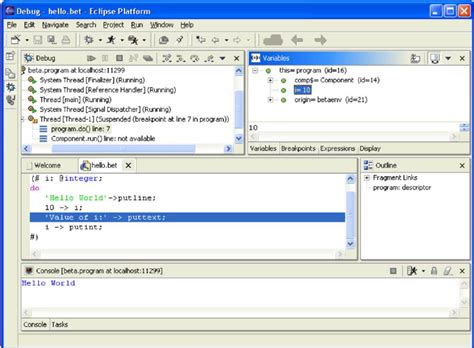 Debugging Beta In Eclipse Download Scientific Diagram
