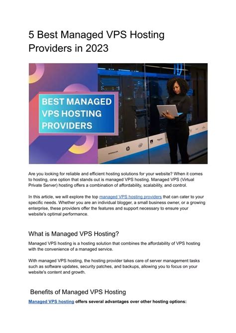 Ppt 5 Best Managed Ssd Vps Hosting Providers In 2023 Powerpoint